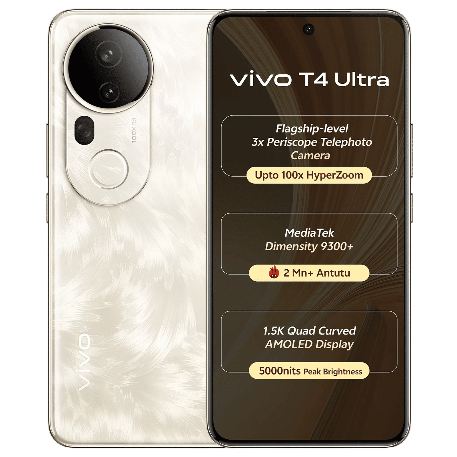 Buy vivo T4 Ultra 5G (8GB RAM, 256GB, Phoenix Gold) Online - Croma